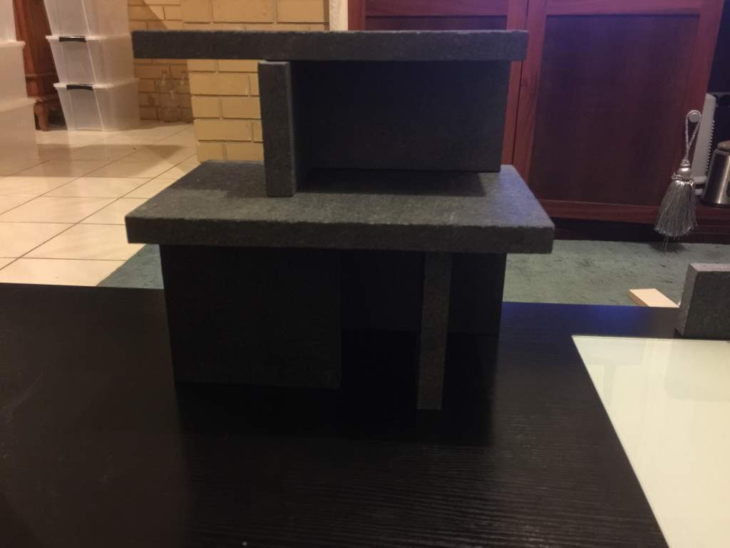 Close up. Custom granite stone structures. Final design and preparation ...